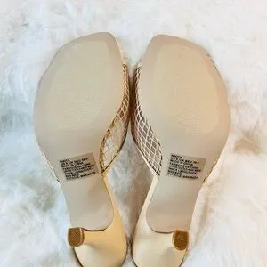 JustFab | Shoes | Nikita Mesh Heeled Sandals | Poshmark
